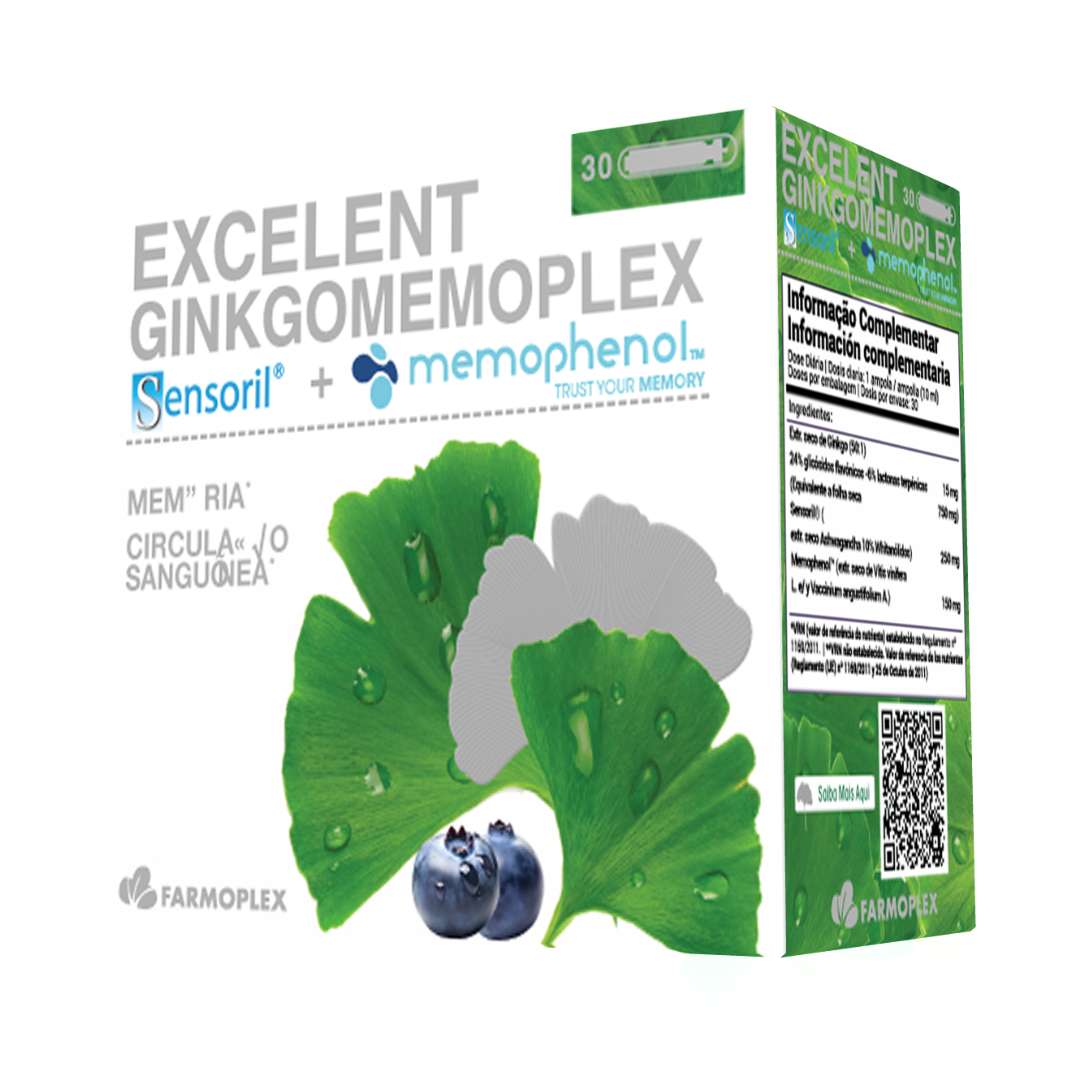 Excelent Ginkgo Memoplex 30 amp – Farmoplex | Nutribem