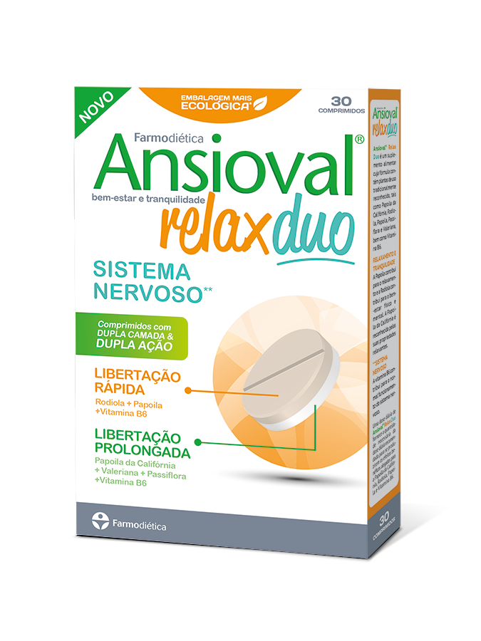 Ansioval Relax Duo 30 comp – Farmodiética | Nutribem