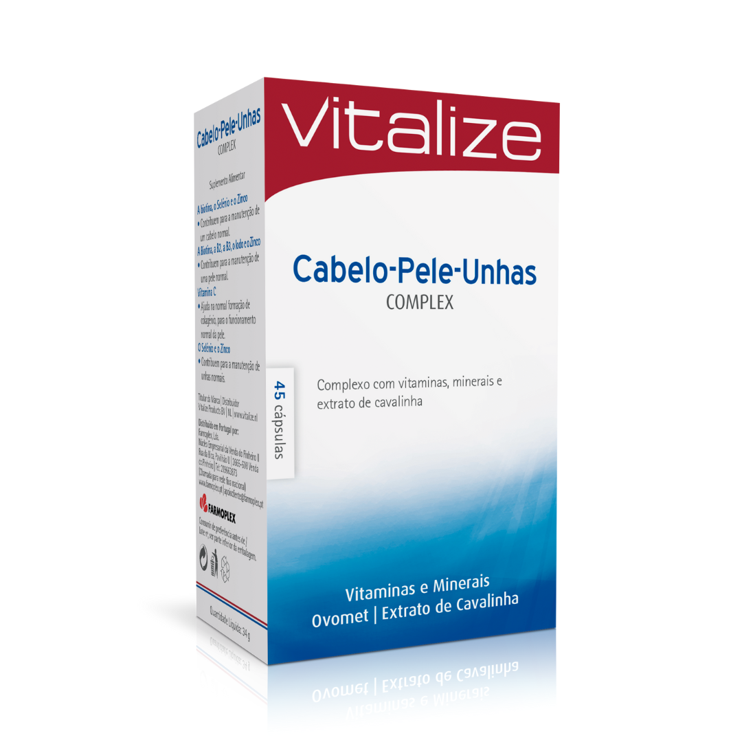 Cabelo Pele Unhas Complex 45 caps – Vitalize | Nutribem